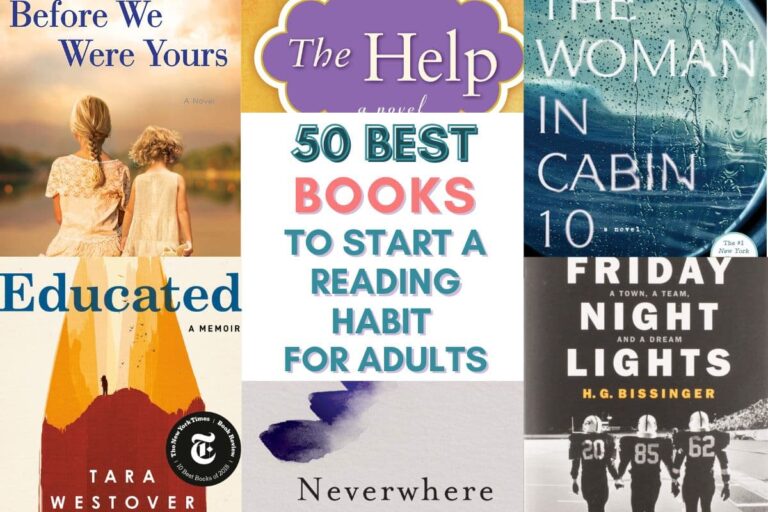 50 Best Books For Adults to Start a Reading Habit Again