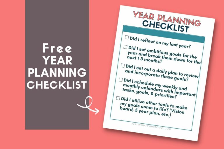 How to Plan Your Next Year to Elevate Your Life + Free Checklist!