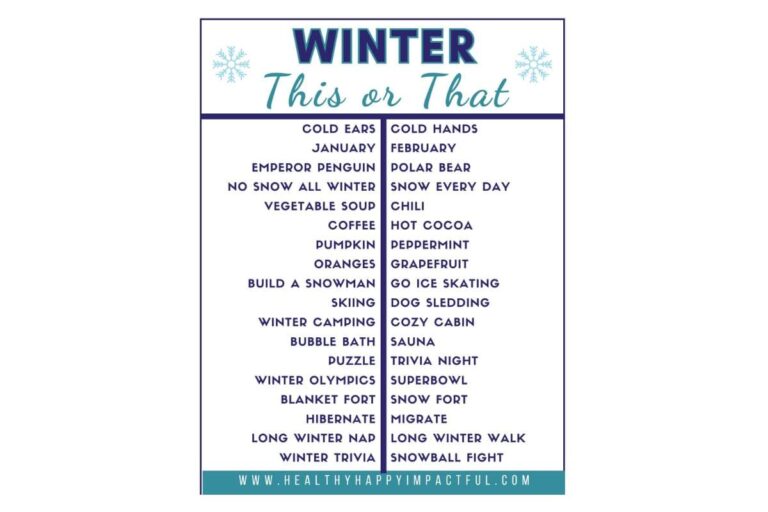 125 Exciting Winter This or That Questions Game To Play in 2025