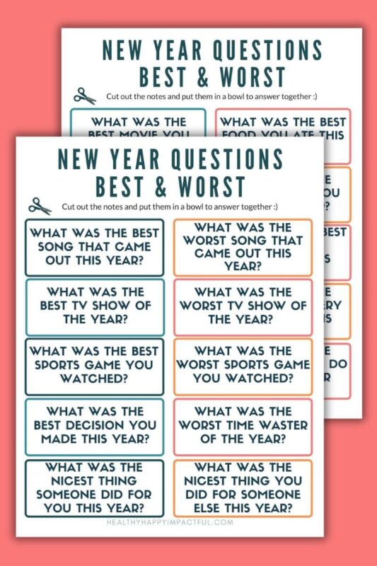 75 Fun New Year’s Questions to Kick Off the Year + Free Printable Cards!