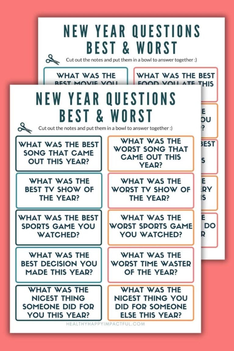 75 Fun New Year’s Questions to Kick Off the Year + Free Printable Cards!