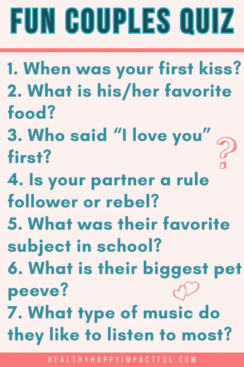 150 Fun Couples Quiz Questions: Do You Know Your Partner Well?