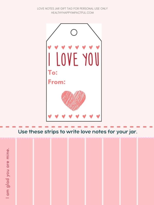 200 Heartfelt Love Notes in a Jar Ideas + Free Printable Tag for 2025
