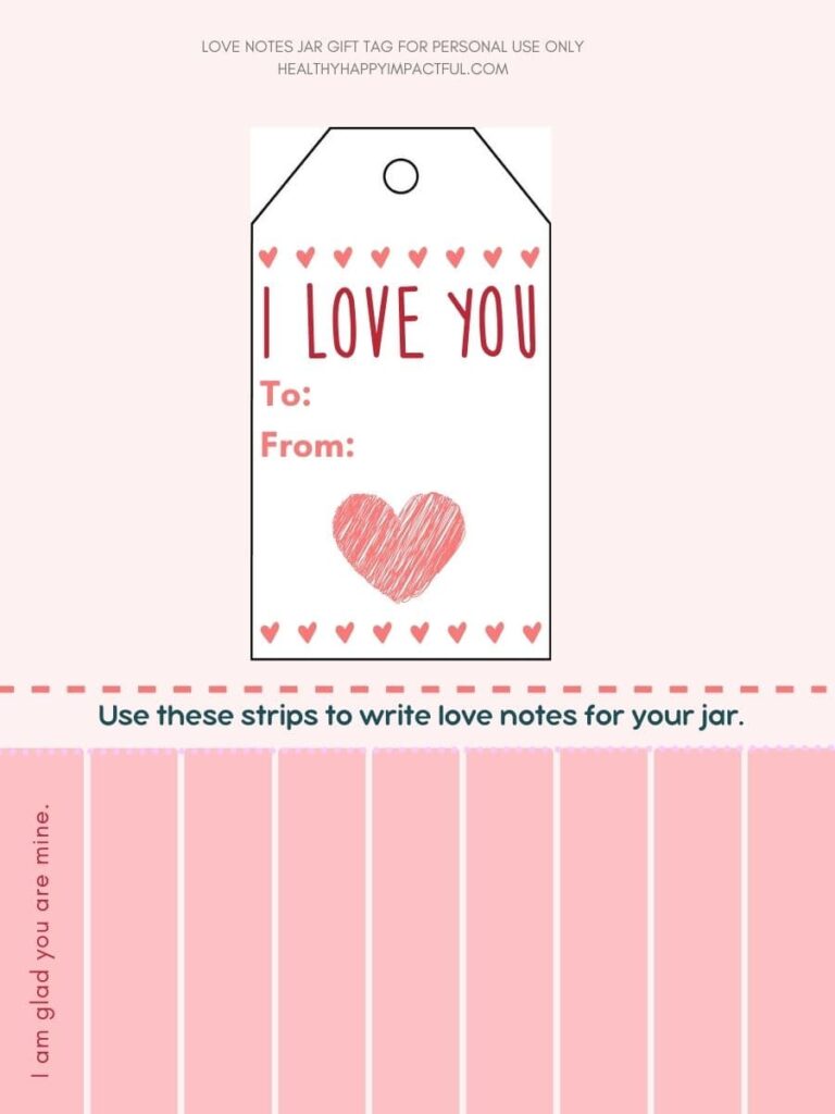 200 Heartfelt Love Notes in a Jar Ideas + Free Printable Tag for 2025