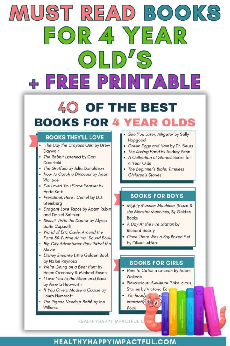 40 Amazing Books for 4 Year Olds To Enjoy in 2025