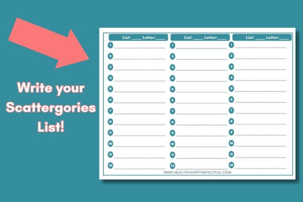 120 Fun Scattergories Categories For Kids (+FREE Lists Printable)