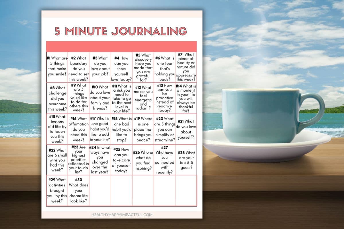 30 Day Journaling Challenge: 5 Minutes Can Change Your Day