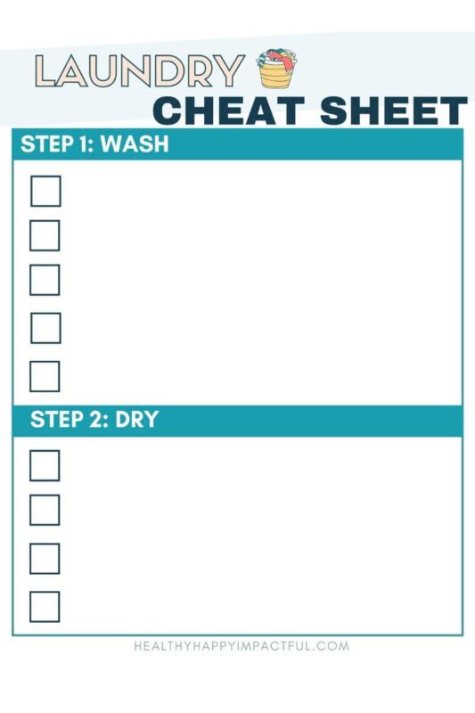 Laundry Lifesaver: FREE Printable Laundry Cheat Sheet For Kids