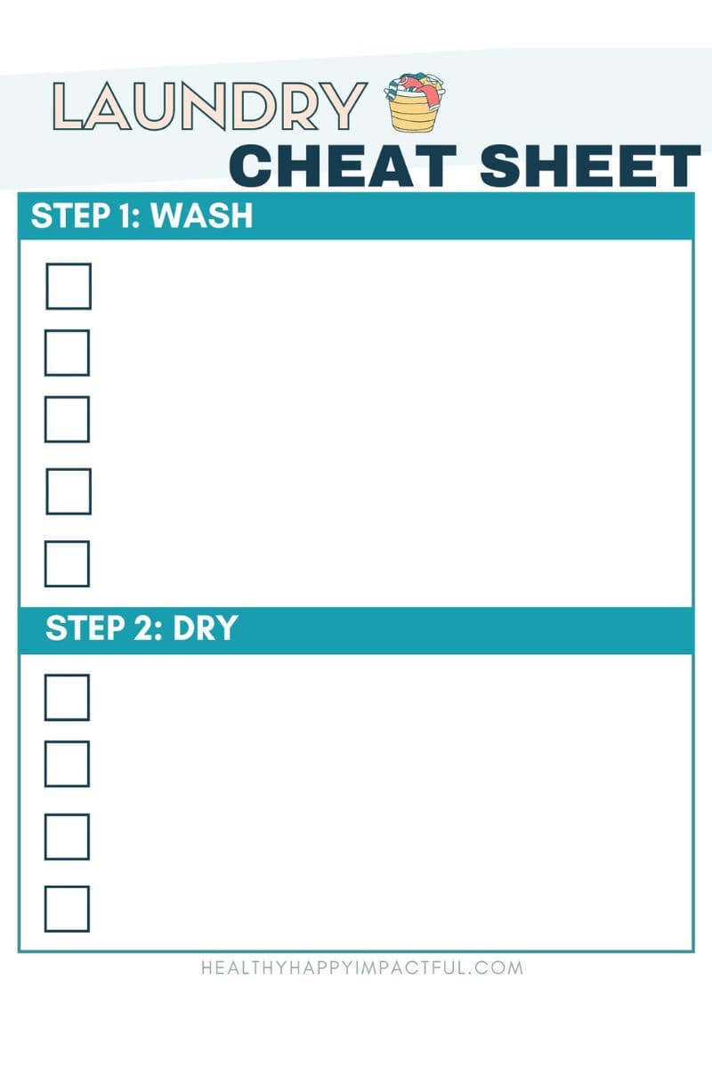 Laundry Lifesaver: FREE Printable Laundry Cheat Sheet For Kids