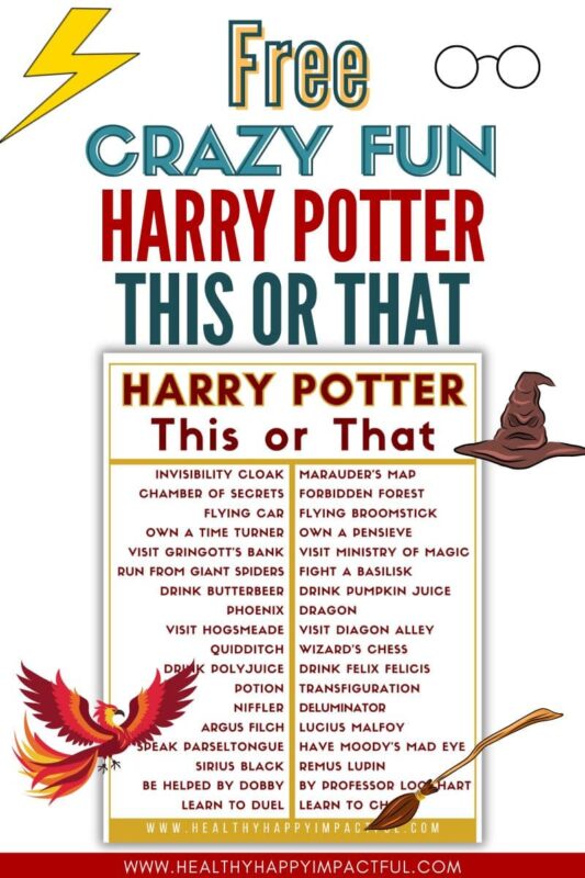 100 Spellbinding Harry Potter This or That Questions (+ Free Printable)