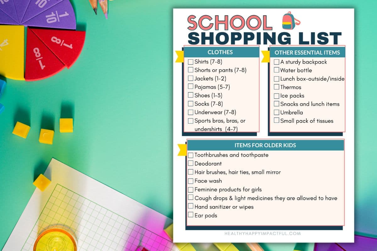 Free Back-to-School Shopping List: Must-Have Essentials Beyond School ...