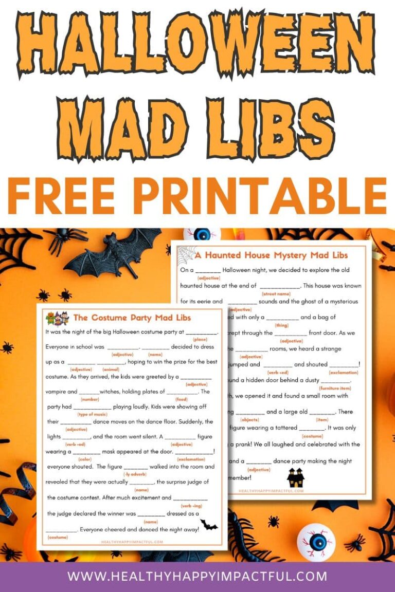 Halloween Mad Libs Free Printable (For a Frightfully Good Time This Year!)