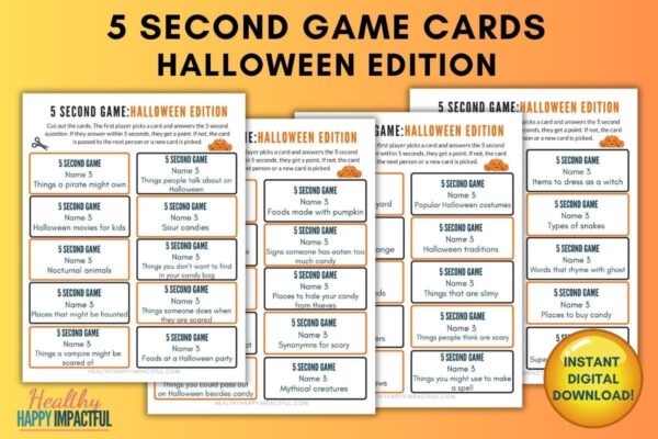 Halloween 5 Second Rule Game To Get the Whole Family Cackling ...