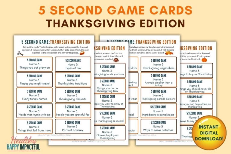 Free Thanksgiving Left Right Game Printable: A Turkey Tale