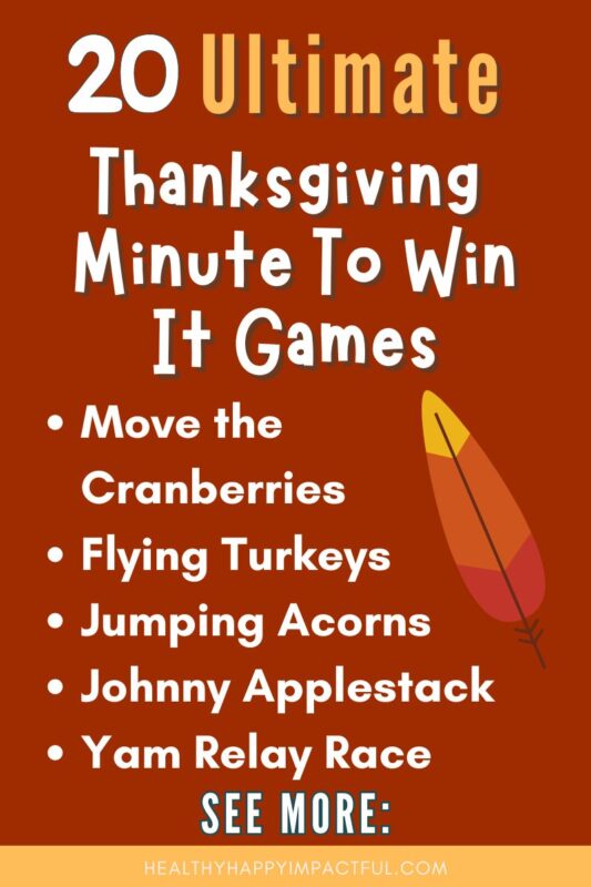 20 Hilarious Thanksgiving Minute to Win It Games to Laugh All Day ...