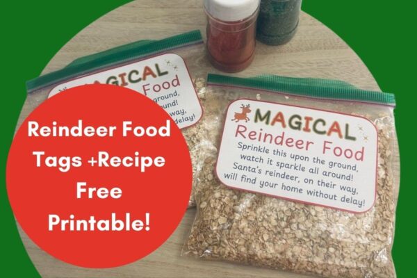 Magical Reindeer Food Tags & Recipe For Christmas Eve (FREE Printable)