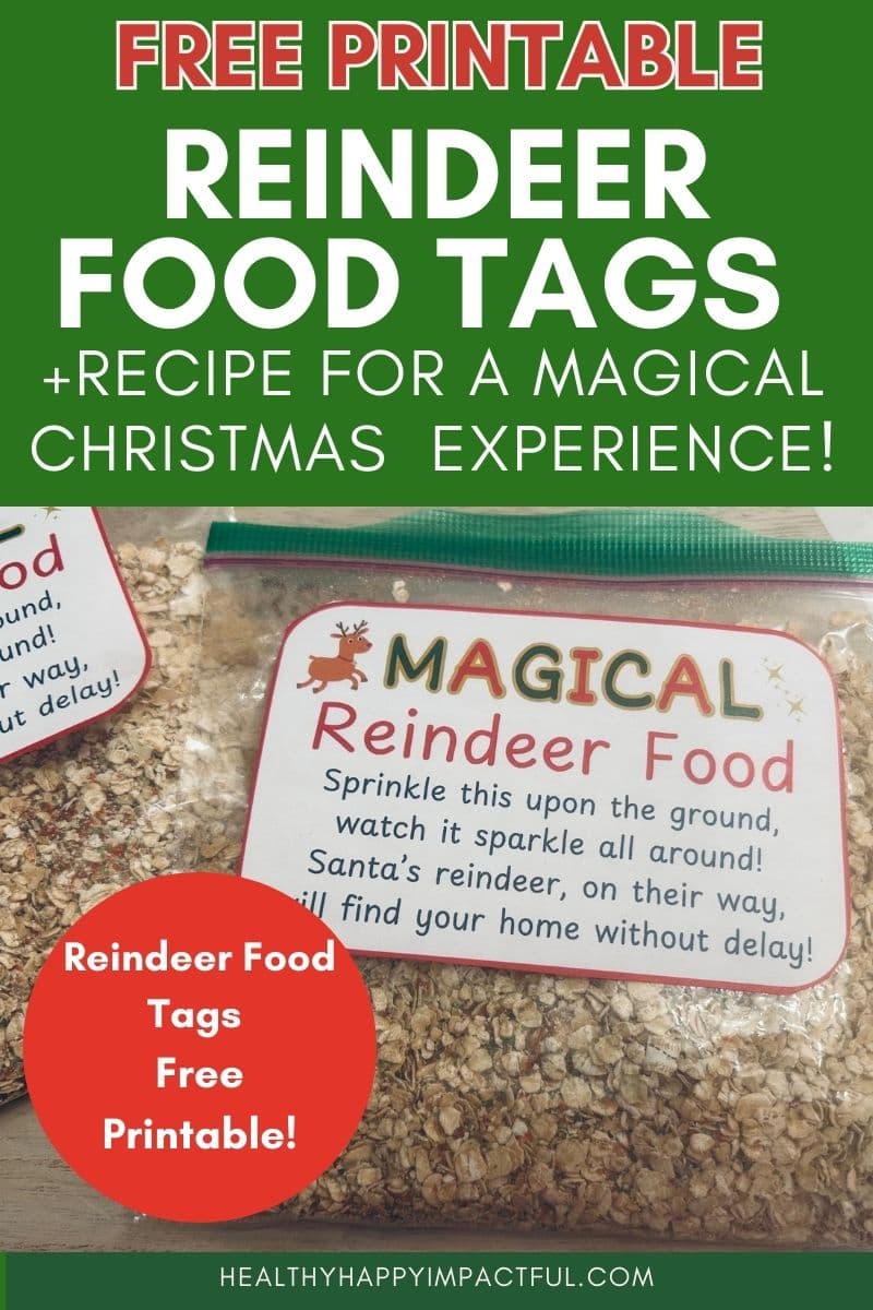 Magical Reindeer Food Tags & Recipe For Christmas Eve (FREE Printable)