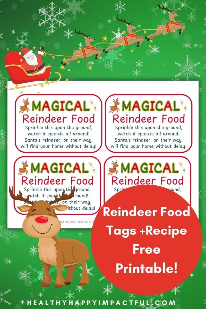 Magical Reindeer Food Tags & Recipe For Christmas Eve (FREE Printable)